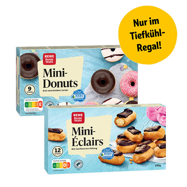 REWE Beste Wahl Mini Donuts und Mini Eclairs im Test - REWE Produkttests