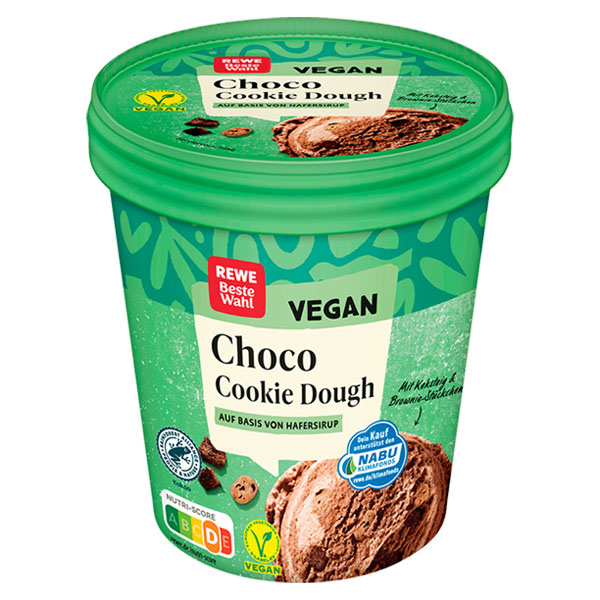 REWE Beste Wahl Veganes Choco Cookie Dough Eis im Test - REWE Produkttests