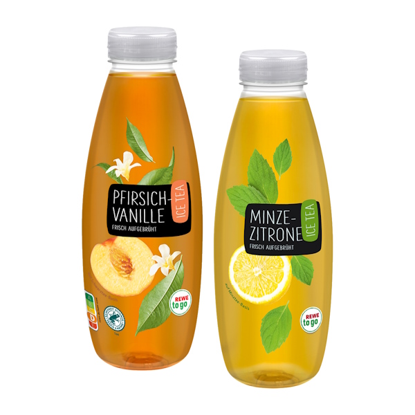 REWE to go Ice Tea Minze-Zitrone und Pfirsich-Vanille im Test - REWE ...
