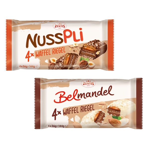Zentis Nusspli & Belmandel Waffel Riegel im Test - REWE Produkttests